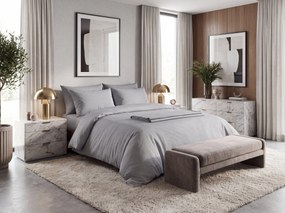 Krepové povlečení DENYX BLEND šedé, zip Rozměr povlečení: 70 x 90 cm | 140 x 220 cm