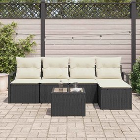 Set pohovek 6 ks Černá polyratan 3346347