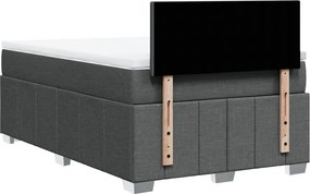Box spring postel s matrací tmavě šedá 120x190 cm textil 3287001