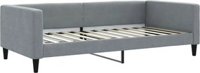 Válenda s matrací světle šedá 100 x 200 cm textil 3196565