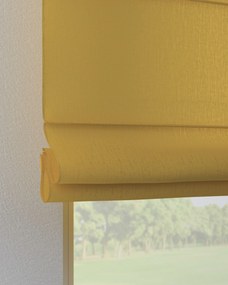 Římská roleta Verona barva žlutá látka poloprůhledná, pletený vzor