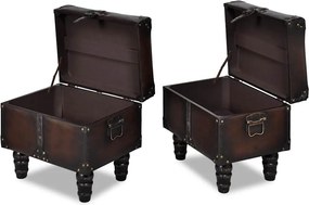 Sada úložných lavic hnědá 3 ks 240551