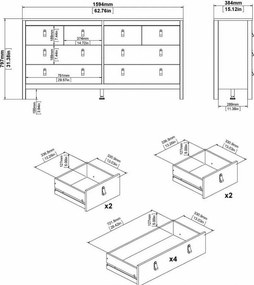 Falco Komoda REAL 8S, bílá