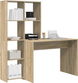 Stůl s policí Sonoma dub 138,5 x 55 x 143 cm Kompozitní dřevo 3337251
