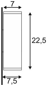 SLV 229532 Theo Up-Down Wall, venkovní nástěnné svítidlo pro svícení nahoru a dolu, 2x35W GU10, stříbrnošedá, výška 22,5cm, IP44