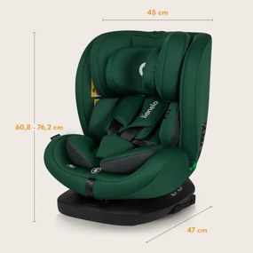 Lionelo - Autosedačka se základnou otočná BASTIAAN i-Size 40-150 cm Green Forest