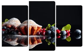 Vícedílný obraz Muffiny S Ovocem Nedostatek Nedostatek Přírodní plátno 90x60