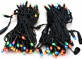 Easy Fix RGB LED světelný řetěz, 20 m, venkovní, 200 diod, černý kabel, IP67