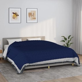vidaXL Zátěžová deka 235 x 290 cm 15 kg textil [350769] Barva: Modrá