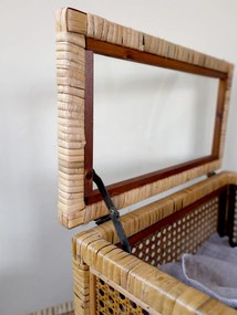 Ratanový box s bambusovým výpletem Francesca French - 36*21*13cm