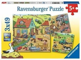 Ravensburger Práce na farmě / 3x49 dílků / od 5 let