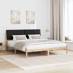 Rám postele Hnědo-černá 200 x 200 cm Masivní borovicové dřevo 3394360