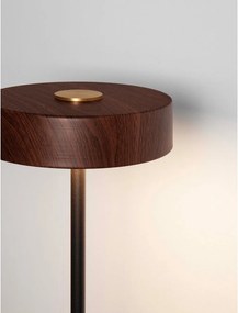 Černá/v tmavě přírodní barvě kovová LED stojací lampa (výška 135 cm) Thea – Nova Luce
