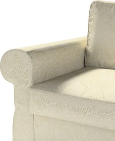 Potah na pohovku IKEA Backabro 2-místná, rozkládací barva béžová látka lesklé, pletený vzor, vzorované