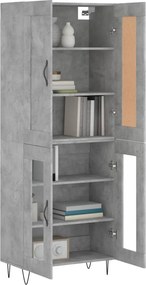 Skříň highboard betonově šedá 69,5x34x180 cm kompozitní dřevo 3199653