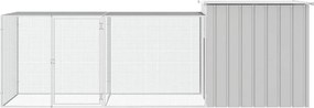 Klec pro kuřata šedá 300 x 91 x 100 cm pozinkovaná ocel 3106460