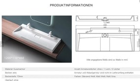 design umyvadlo COLOSUM G19 DOPORRO 50-120cm