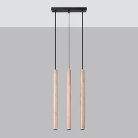 Závěsné svítidlo SOLLUX PASTELO 3L dřevo G9 3x8W bez žárovky SL.1267