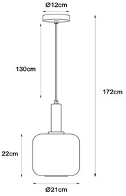 Lucide 45405/01/30 - Lustr na lanku ELOISE 1xE27/40W/230V černá