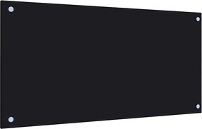 Kuchyňské panely 2 ks černé 80 x 40 cm tvrzené sklo 3315798