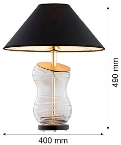 Argon 8037 - Stolní lampa VENETO 1xE27/15W/230V černá/mosaz