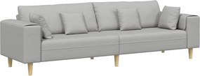 Pohovka Oblačno šedá 250 x 77 x 76 cm textil 3335151
