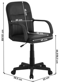 Kondela Kancelářské křeslo, černá, Ayla New