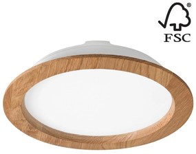 Lamkur LED Podhledové svítidlo WOODY SPOT LED/23,5W/230V 4000K dub ø 23,5 cm LA51826