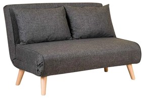 Designová rozkládací pohovka Felicitas 120 cm tmavě šedá