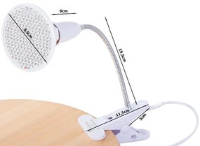 Lampa pro pěstování rostlin 200LED - bílá