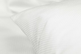 Saténové povlečení Kostička 3mm - bílá Velikost: 140 x 220 + 70 x 90