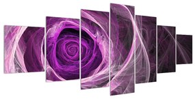 Moderní obraz fialové růže (210x100 cm)