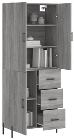 Skříň highboard šedá sonoma 69,5 x 34 x 180 cm kompozitní dřevo,  3195913