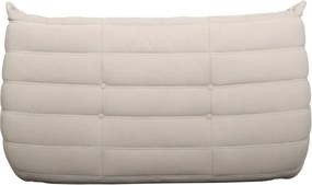 Designová dvoumístná pohovka Nua 130 cm samet béžová