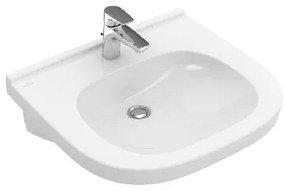 Villeroy & Boch ViCare - Umyvadlo Vita 610x550 mm, bez přepadu, otvor pro baterii, CeramicPlus, alpská bílá 411961R1