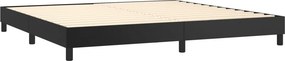 Box spring postel s matrací černá 200x200 cm umělá kůže 3141023