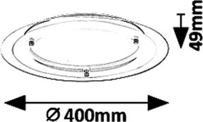 Rabalux Bílé stropní LED svítidlo Lorna kulaté 400mm 18W 3487