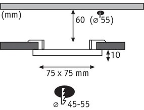 Paulmann 92393 - LED/4,5W IP44 Koupelnové podhledové svítidlo VARIFIT 230V