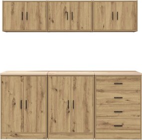 Garážové skříně 6 ks dub artisan kompozitní dřevo 3328349