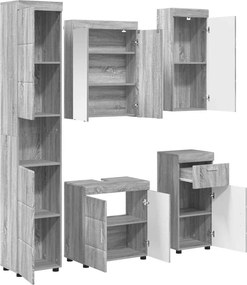 Sada koupelnového nábytku TULUM 5 ks Šedá Sonoma 3398060