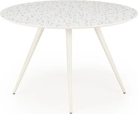 Jídelní stůl Aramis 120 cm terrazzo bílý