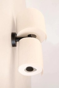 Sanela - Nerezový dvojitý držák toaletního papíru, povrch černý matný