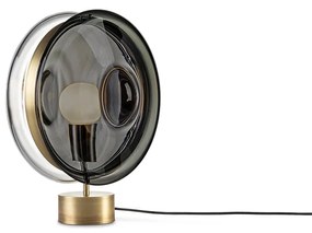 Bomma Orbital skleněná stolní lampa Barva: Černá, Barva kování: Patinovaná mosaz