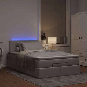 Osmanský rám postele s matrací taupe 120x200cm textil 3312219