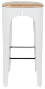Barová židlička Up-High, WLL, bílá White Label Living 1500239