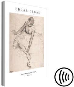 Obraz Edgar Degas: Tanečnice opravující střevíček (1-dílný) vertikální