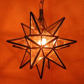 Orientálna závesná lampa Nasima malá transparentná