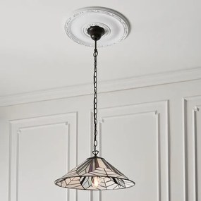 Endon 63938 - Lustr na řetězu Tiffany ASTORIA 1xE27/60W/230V pr. 48 cm