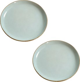 Sinsay - Puntíkované talíře s okrajem 2 pack - zelená