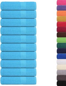 Ručníky FROGN 10 ks tyrkysové 100x150 cm 360 g/m² 136982